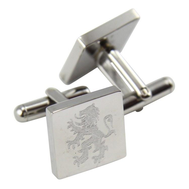 Personalised Engraved Square Silver Cufflinks | Ties n' Cuffs